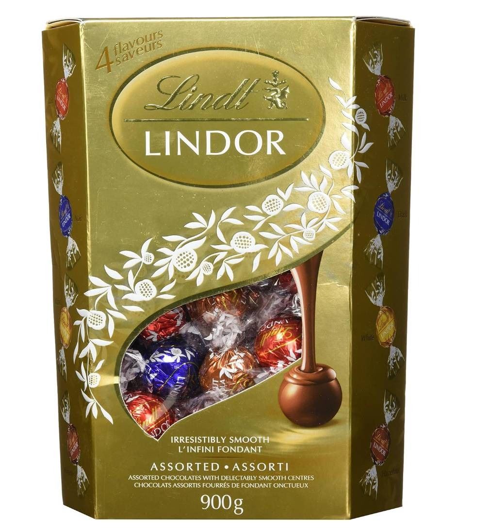 Lindt Lindor Assorted Chocolate Truffles, Value Pack, 900gram/1.98pound ...