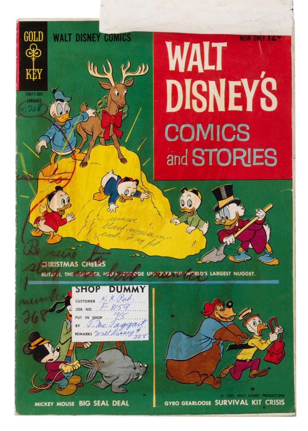 A Rare Walt Disney's Comics and Stories Production Copy. - Van Eaton ...