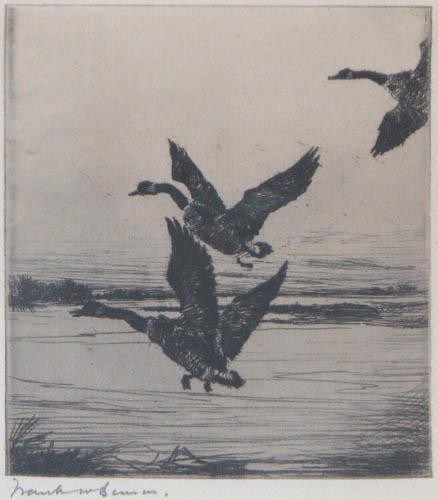 Frank Benson Pair of Ducks 1916 etching