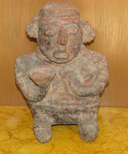 Mayan Painted Clay Ancestor Figure