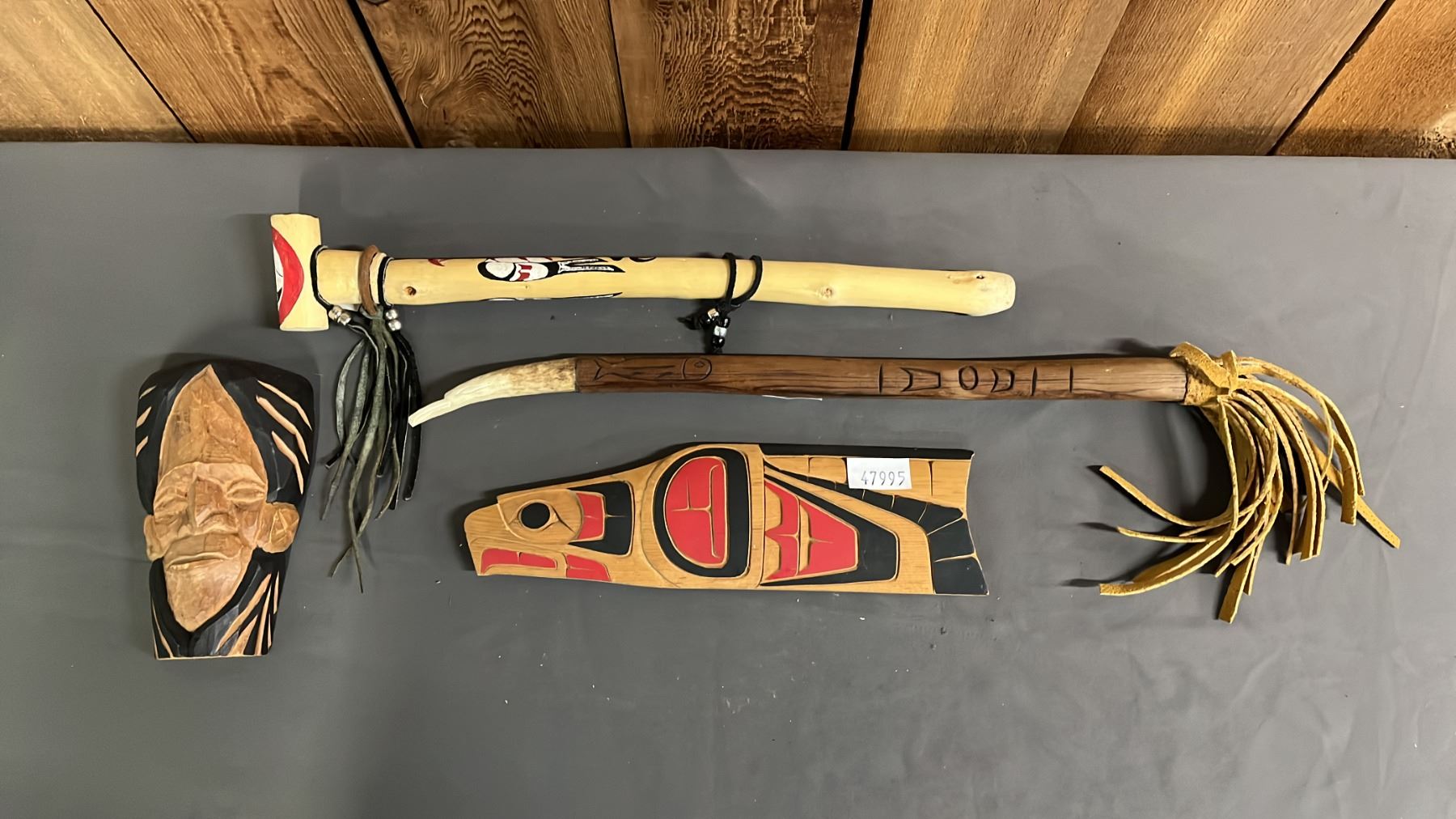 FIRST NATIONS DECORATIVE SMOKING PIPE, ANDREW EDWARD EAGLE CARVING ...