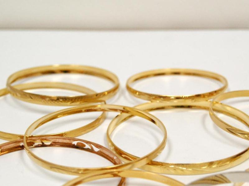 14Kt Yellow Gold Filled Bangle Bracelet Collection