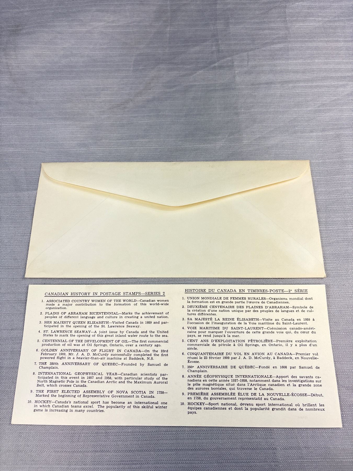 2 Commemorative Sets of Canadian Stamps 1959 + Another