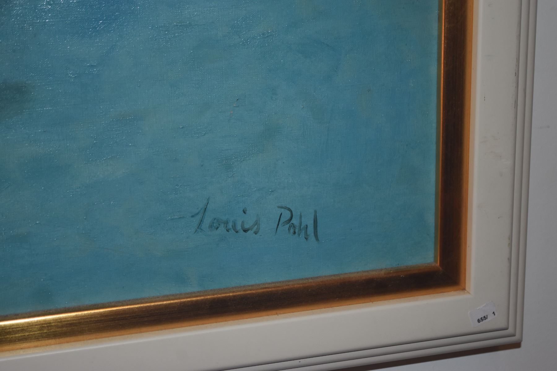 FRAMED ORIGINAL OIL ON CANVAS; SIGNED LOUIS POHL (41" X 41")