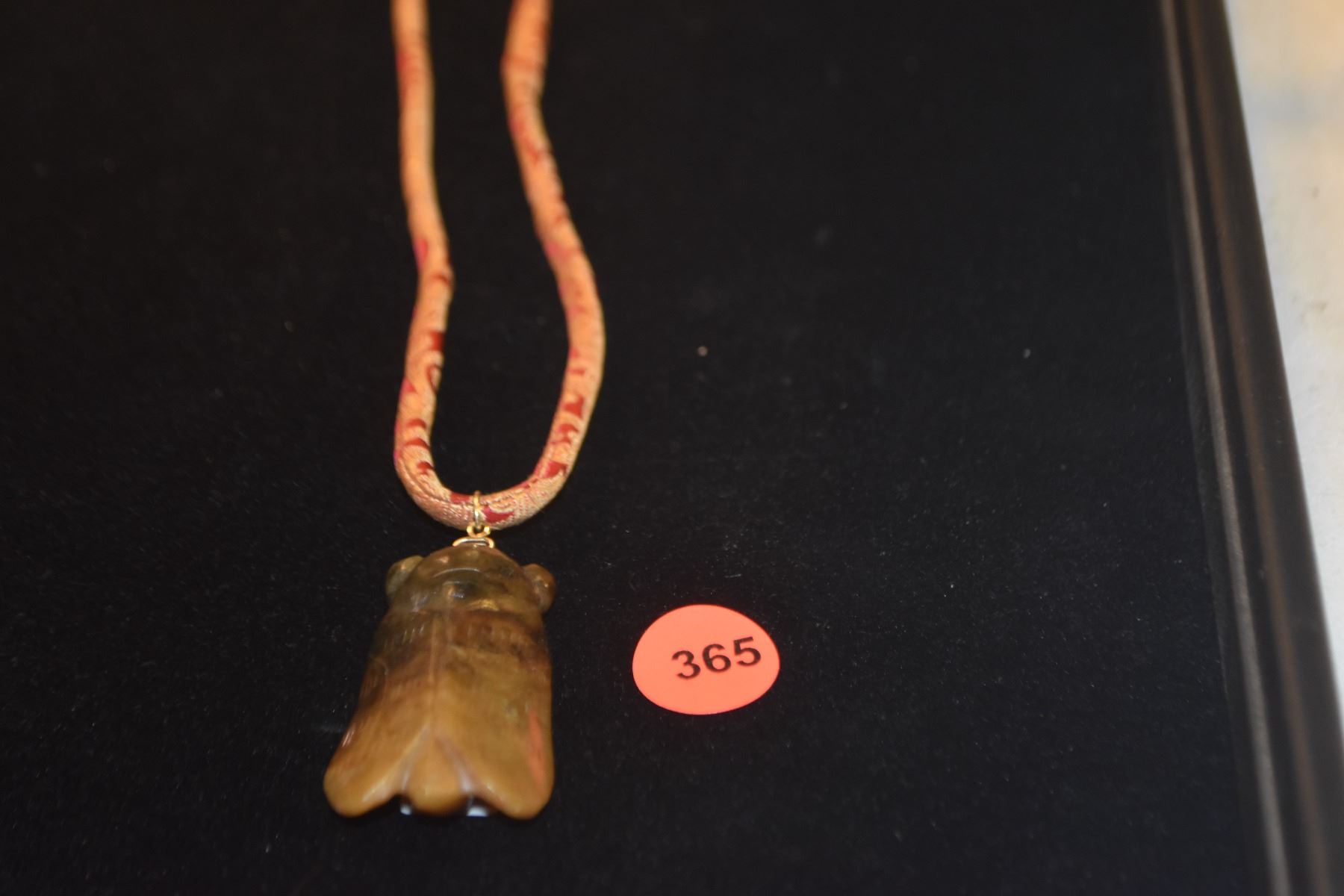 MING'S CARVED CICADA PENDANT ON SILK CORD W/14K BALE & CLASP - McClain ...