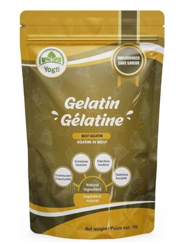 Yogti Beef Gelatin, 1lb, Colorless and Odorless