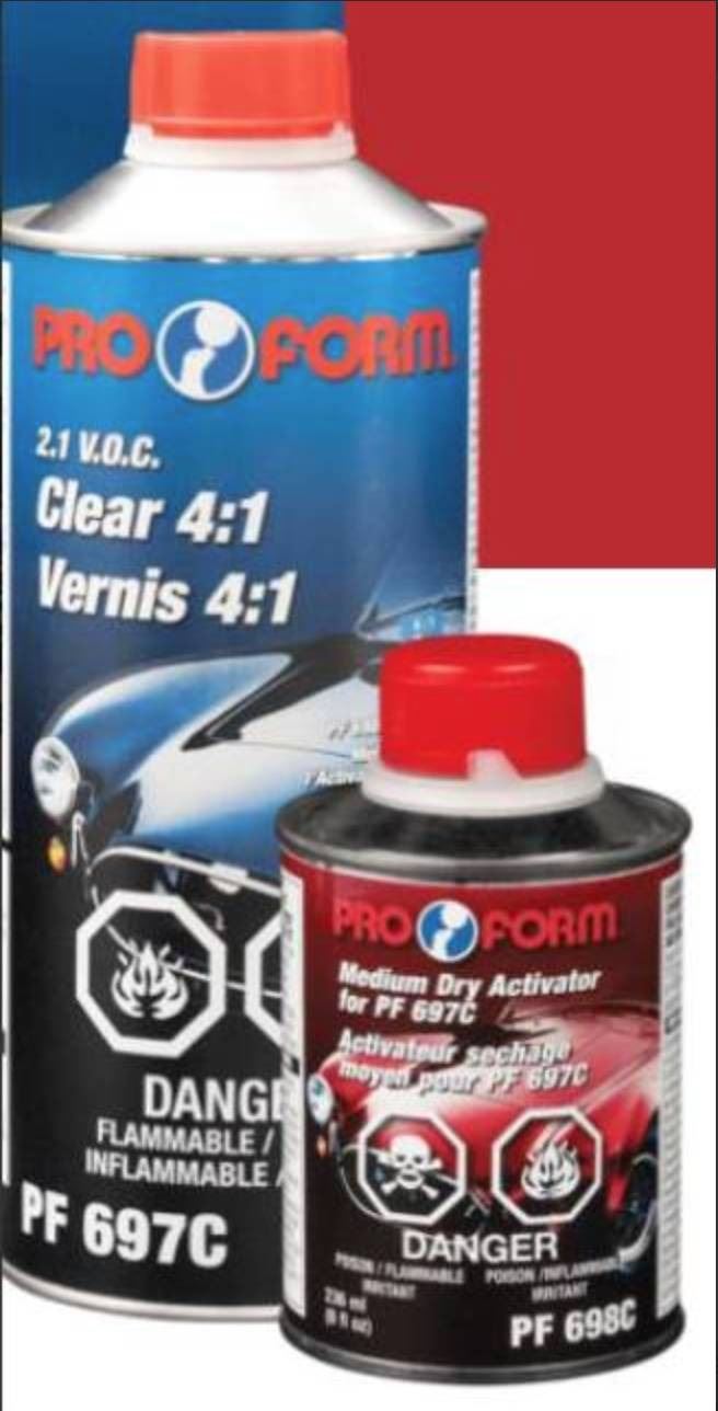 Pro Form PF 697C Clear 4:1 and PF 698C Medium Activator, Lot of 2 - A D ...