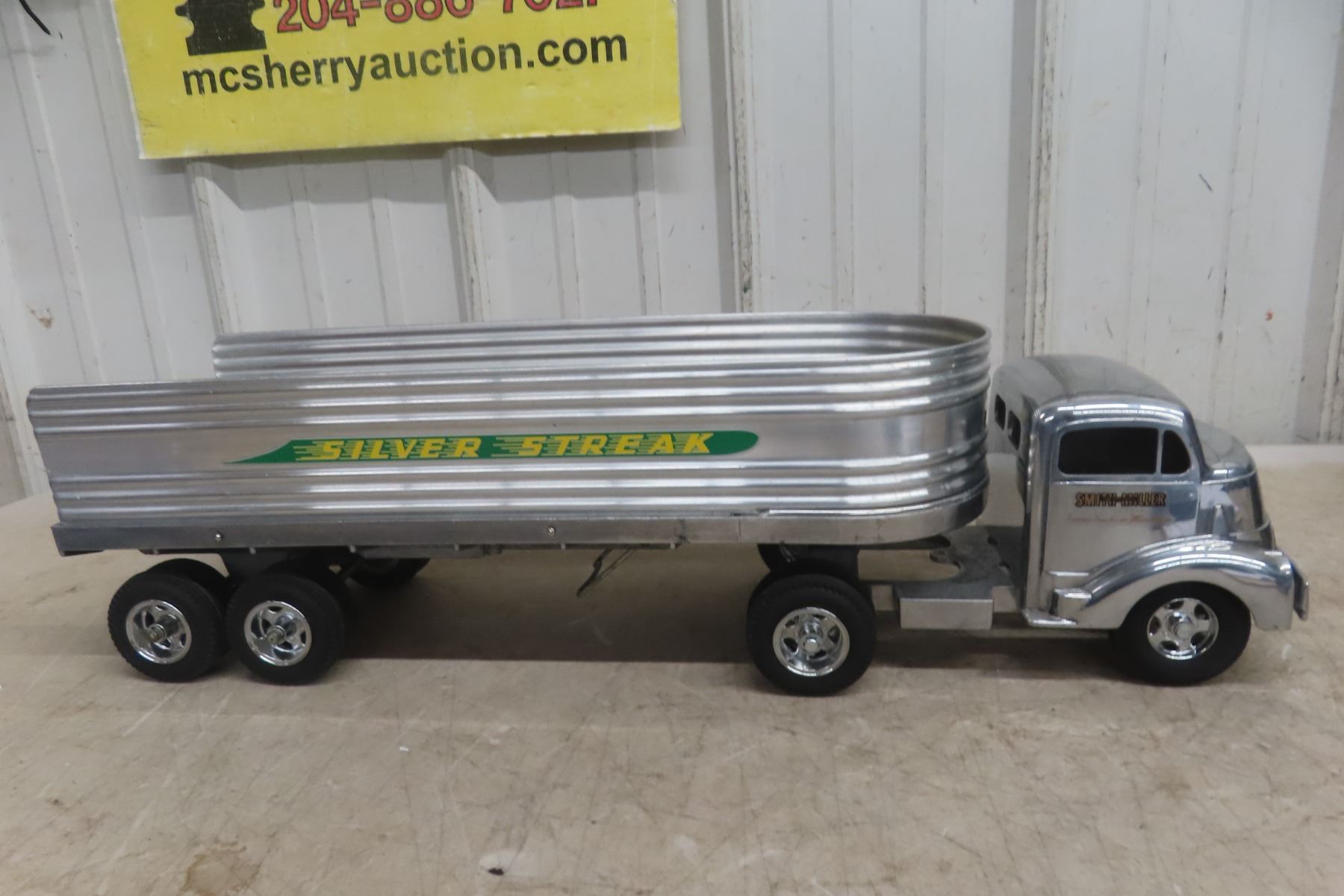 Smith-Miller Silver Streak Toy Semi Truck & Trailer Pressed Steel ...