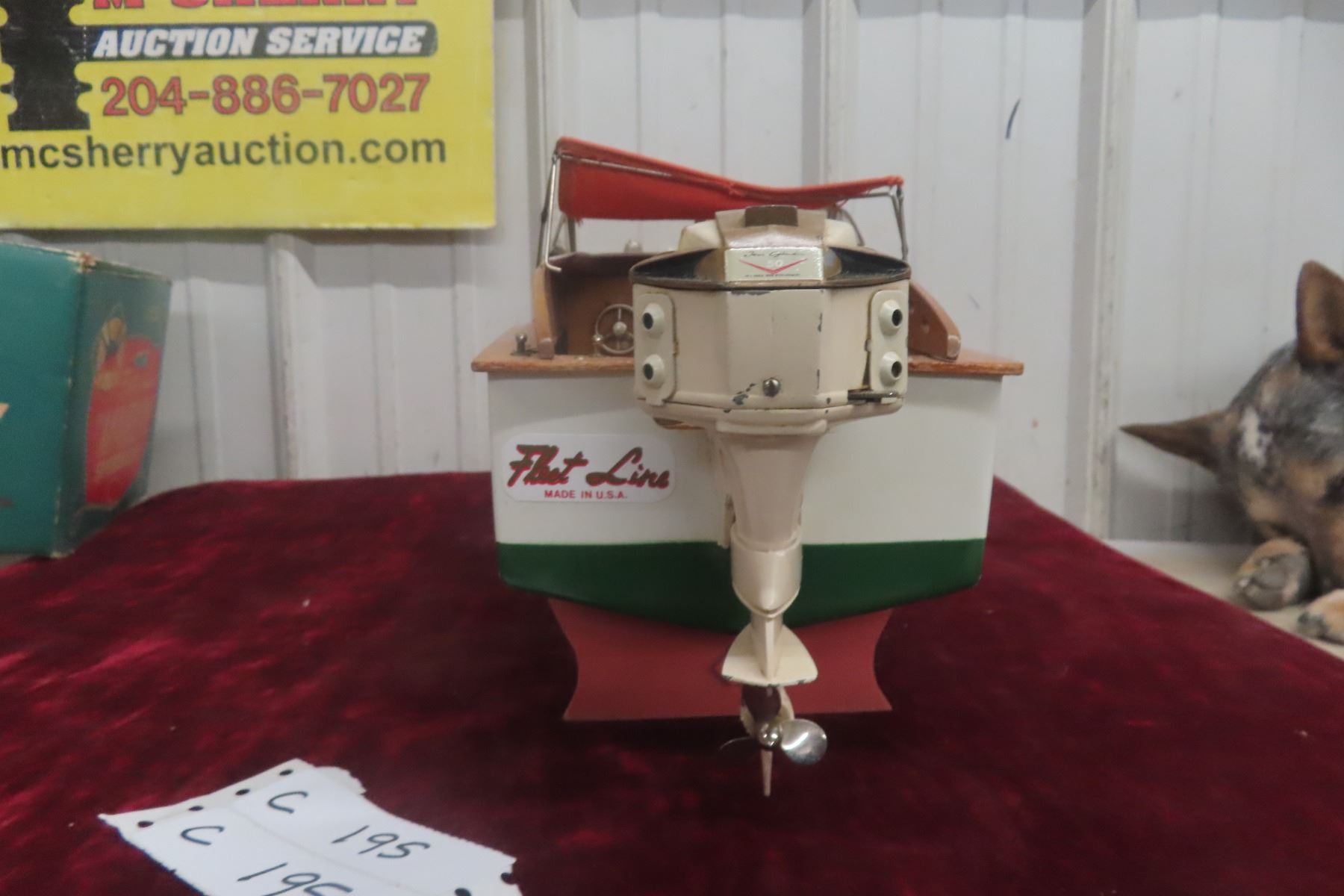 Fleet Line Marlin Battery Powered Toy Boat With Outboard, 1950s, 17 ...