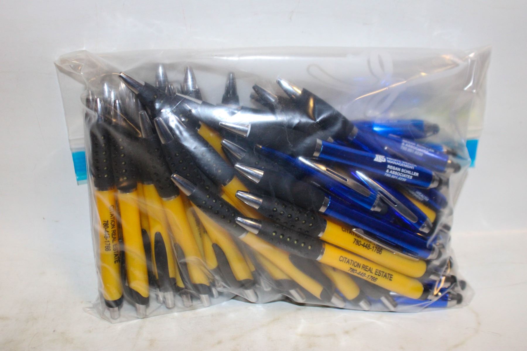 60 BLUE INK PENS LOT