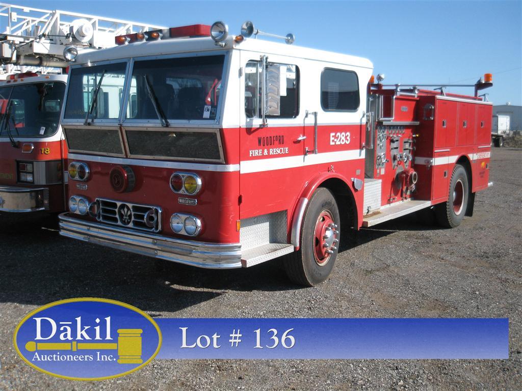 1974 WARD LAFRANCE FIRE ENGINE,