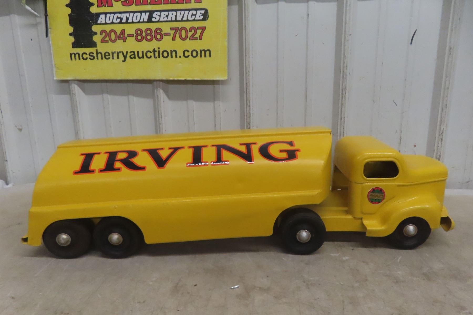 Otaco Mini Toy Irving Tanker Truck and Trailer 1940s–1950s 28" Restored