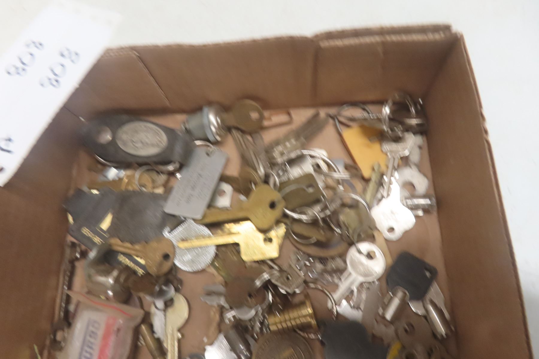 Box of Keys + Key Chain; Some Skeleton Keys - McSherry Auction Service Ltd.
