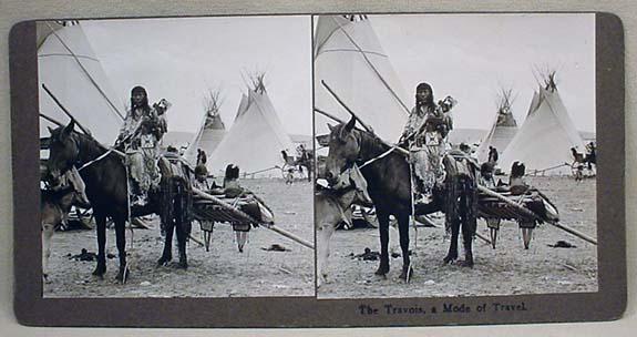 VINTAGE NATIVE AMERICAN INDIAN TRAVOIS PHOTO STERE