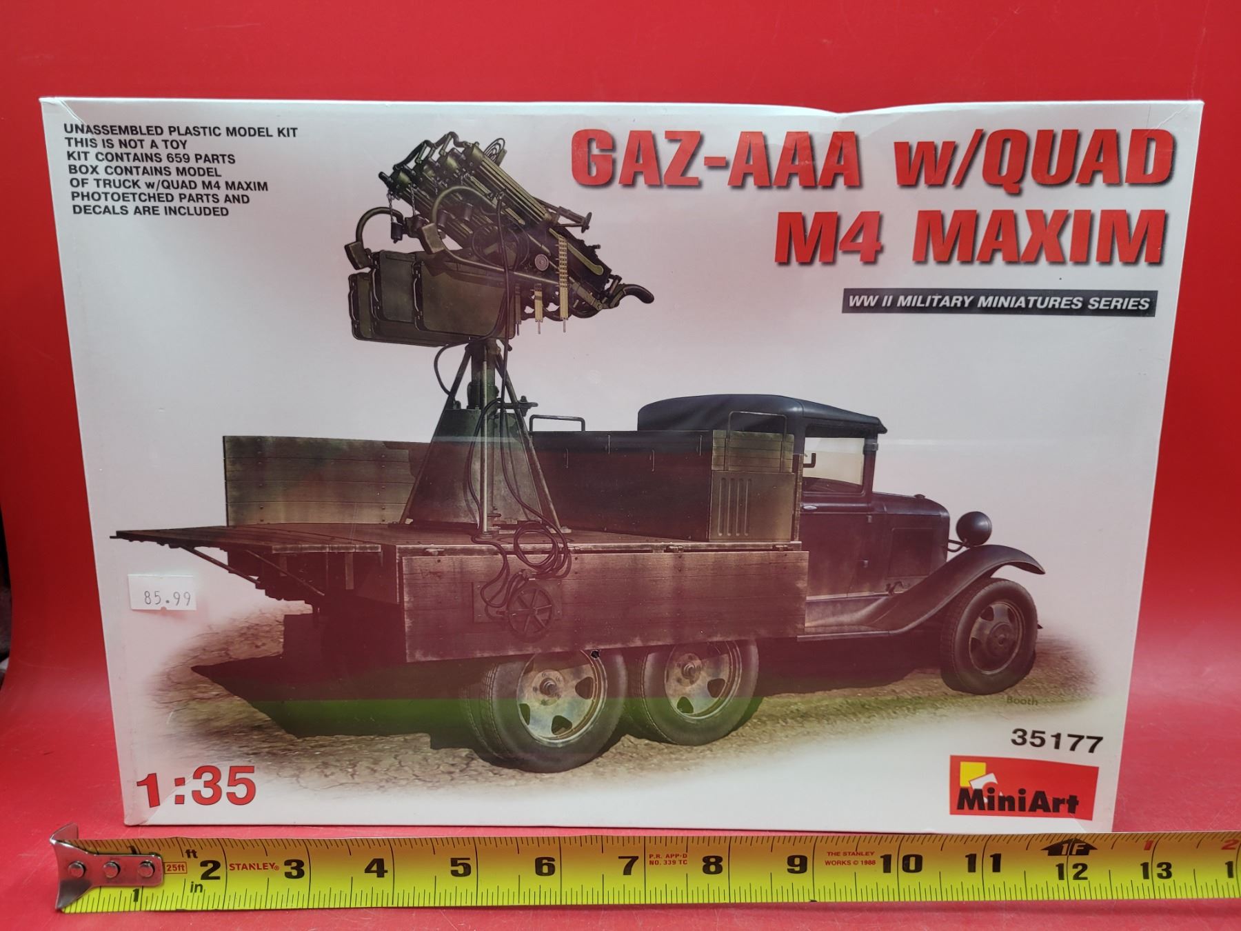 Unbuilt MiniArt GAZ-AAA w/ Quad MF Maxim 1:35 Scale Model Kit