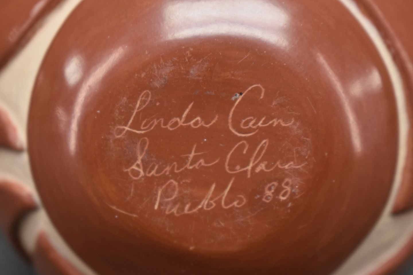 SANTA CLARA POTTERY VASE (LINDA CAIN)