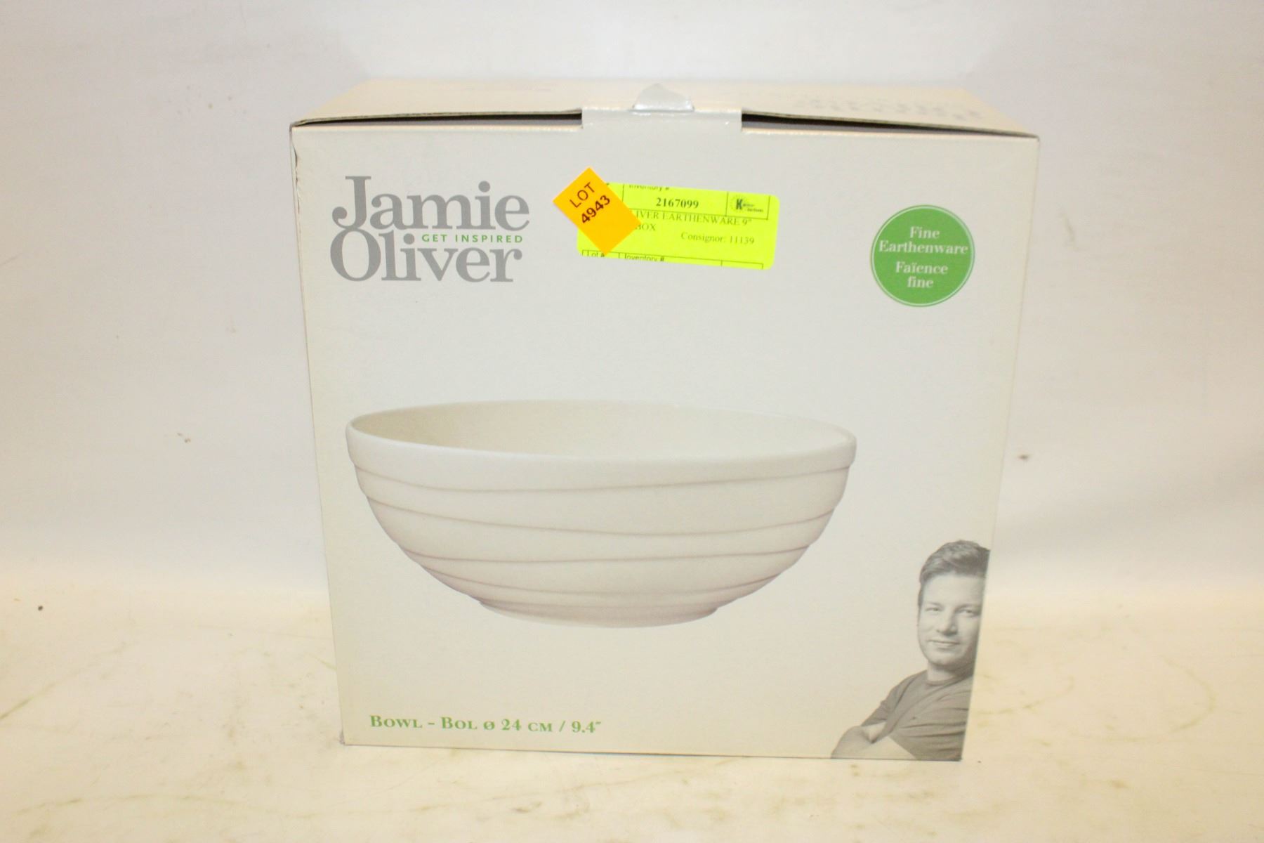 JAMIE OLIVER EARTHENWARE 9" BOWL IN BOX