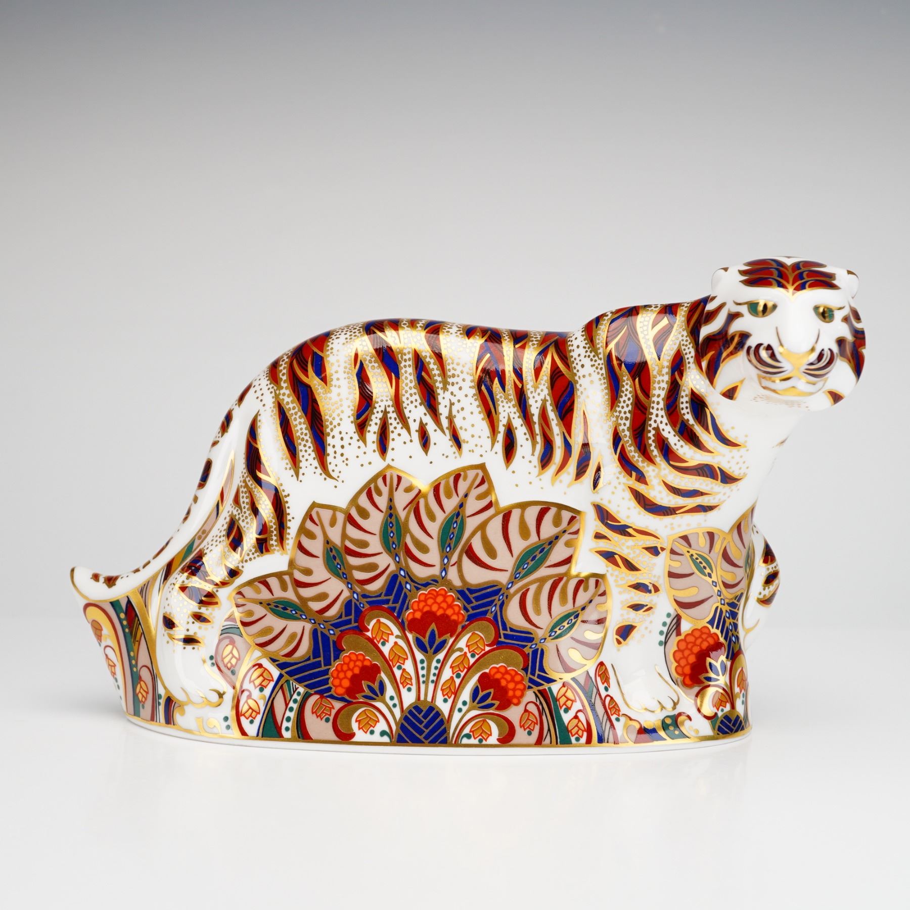 Royal Crown Derby Bone China Paperweight, Bengal Tiger