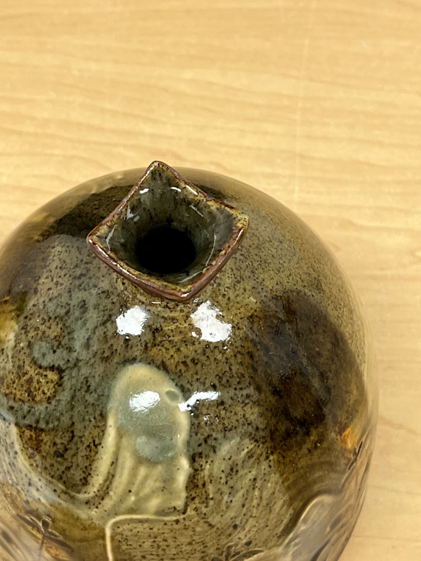 Signed S. Jorgenson Studio Art Pottery Vessel - Approx: 7"T 6"W