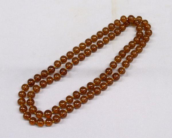 Vintage Norwegian Amber Tea Beads Necklace