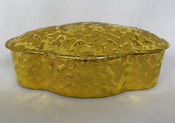 Weeping Bright Gold Covered Ceramic Box