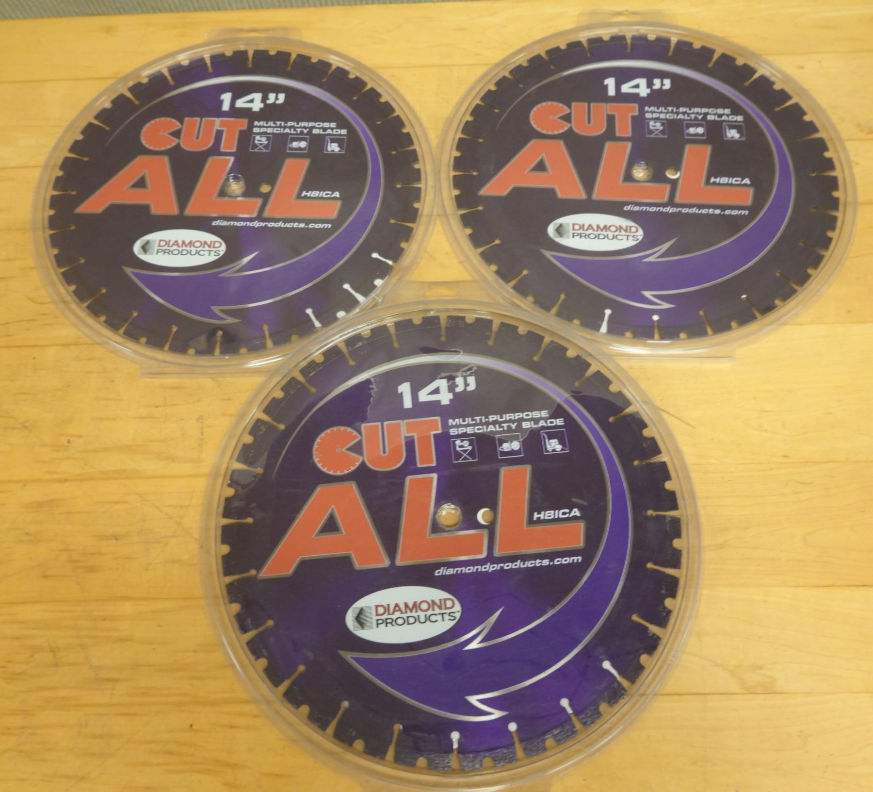 Qty 3 Diamond Products 15373 Cut-All Purple M16 Dry Segmented High ...