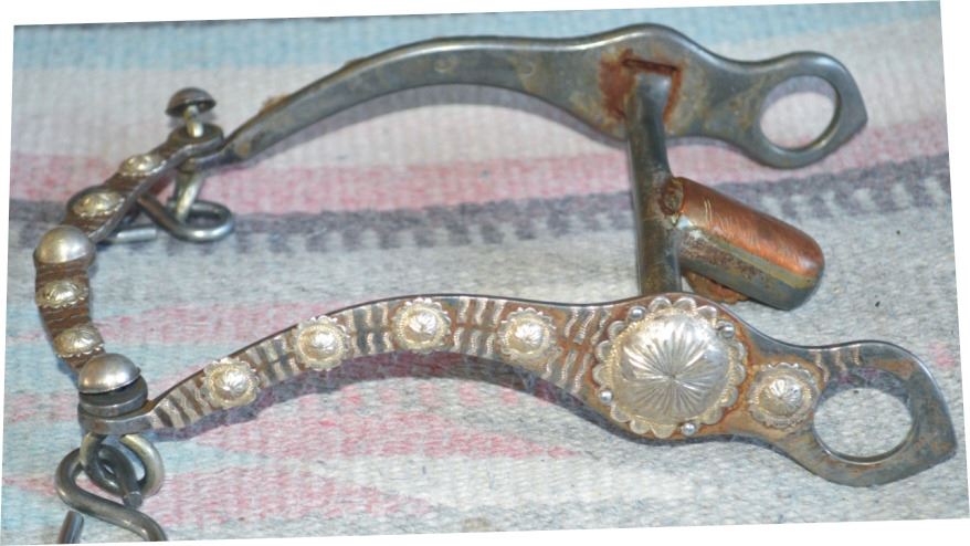 Les Garcia silver inlaid and overlaid half breed bit