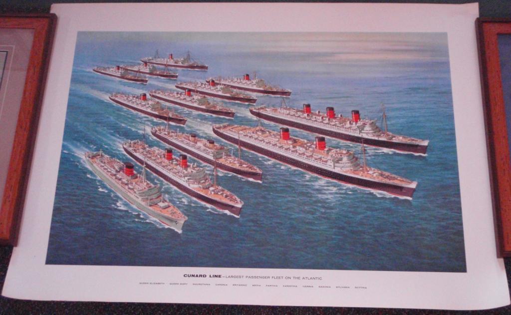 Vintage Cunard Line Poster - Atlantic Fleet