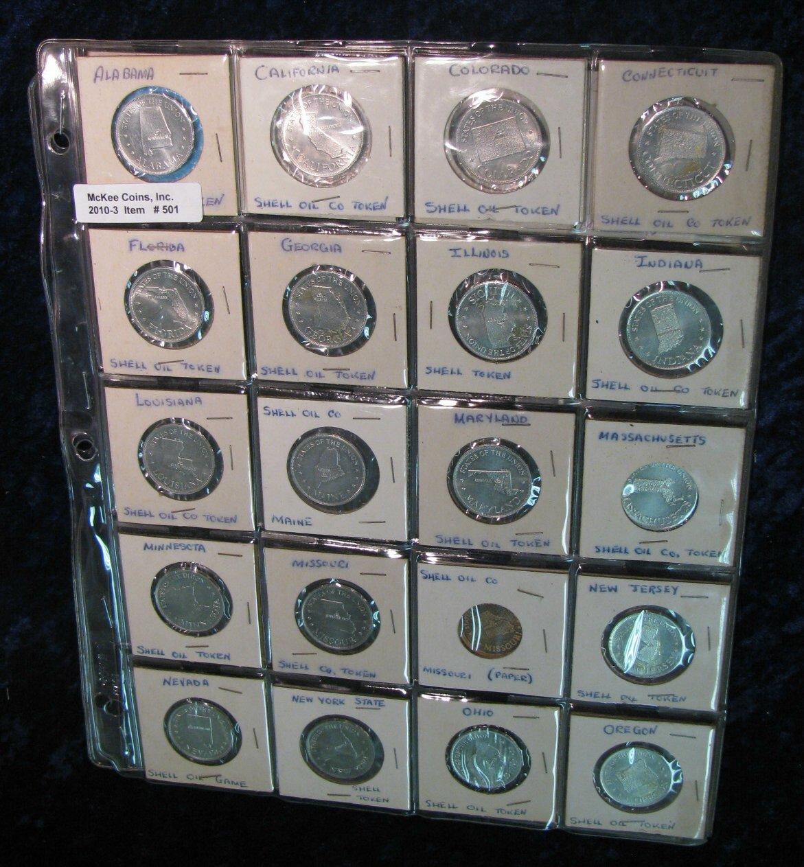 501. (24) Different Medals & Tokens. Mostly State tokens. Most BU.