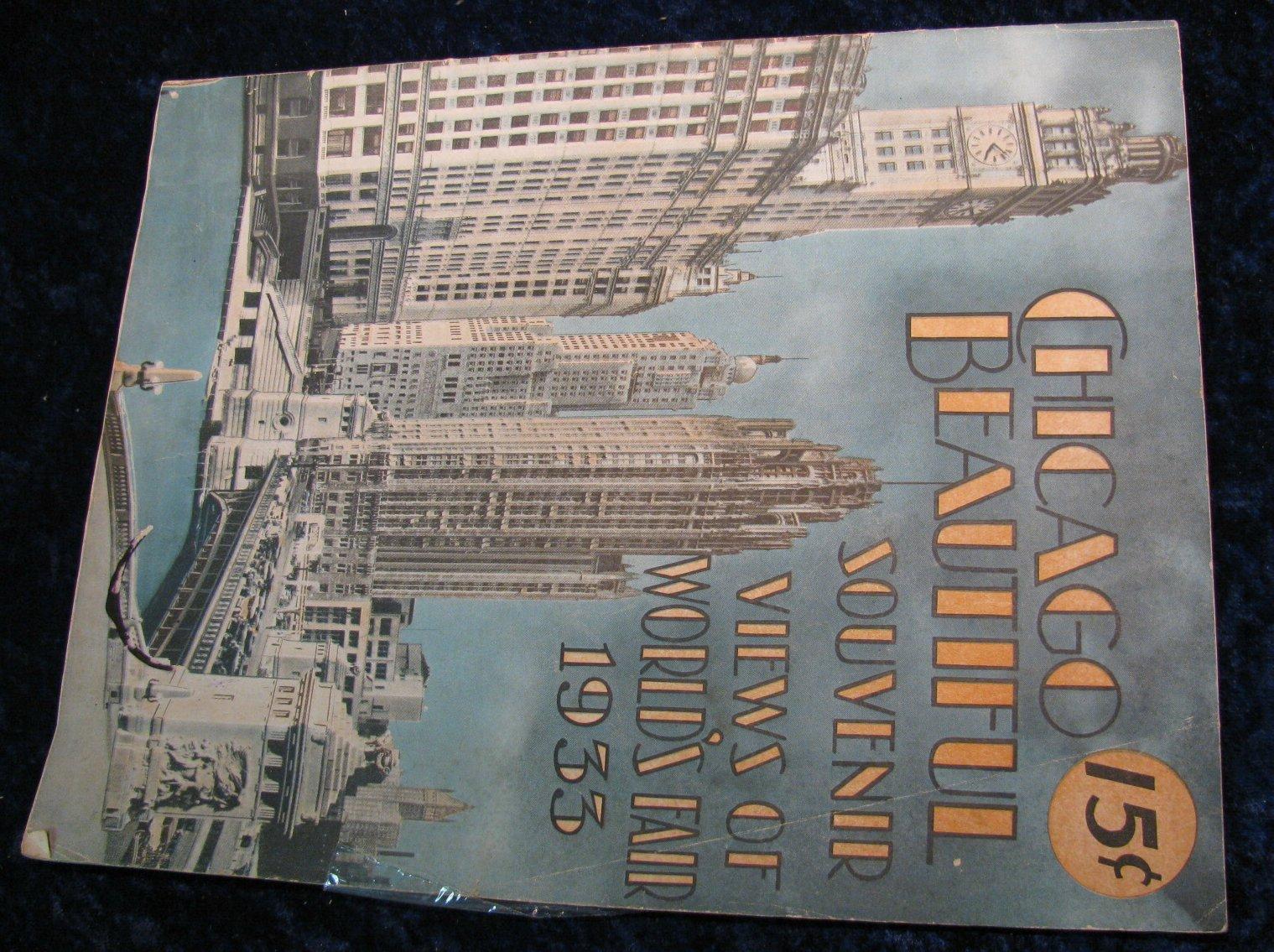 1645. 1933 "15c Chicago Beautiful Souvenir Views of World's Fair 1933"