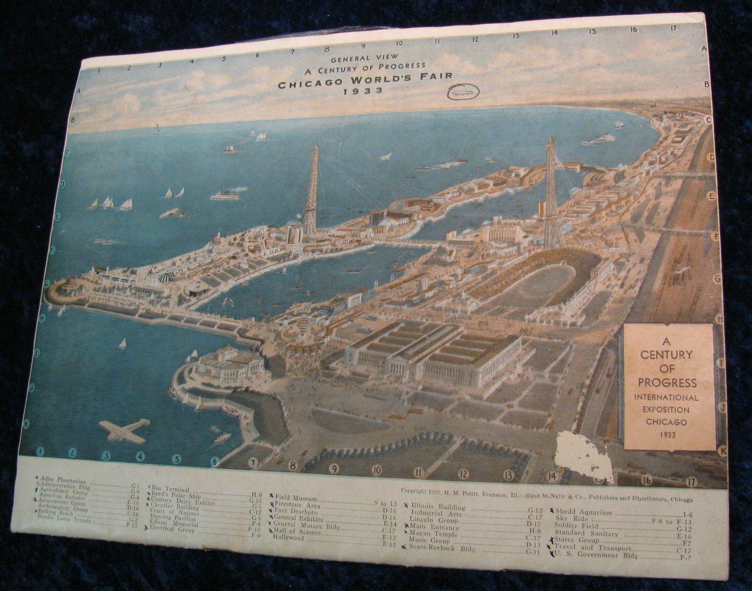 1645. 1933 "15c Chicago Beautiful Souvenir Views of World's Fair 1933"