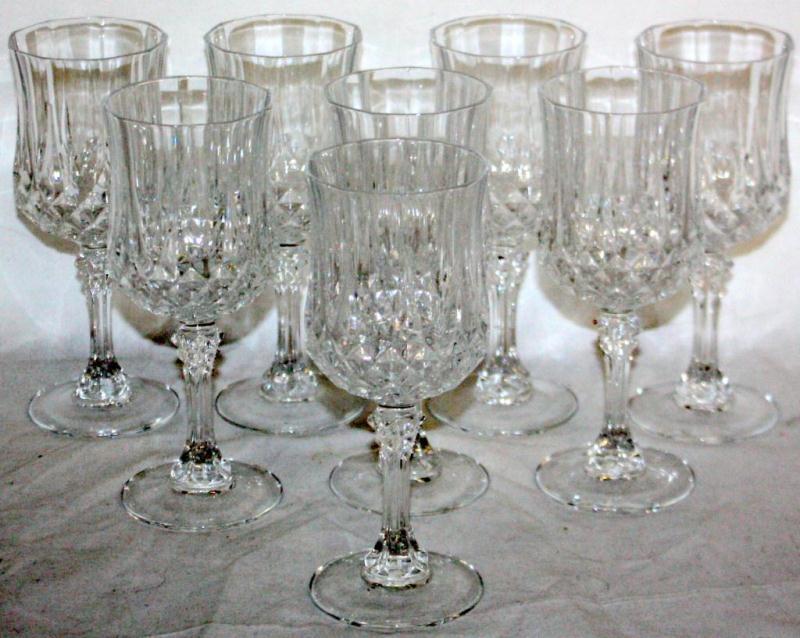 Set of 8 Pc. French Crystal Stemware
