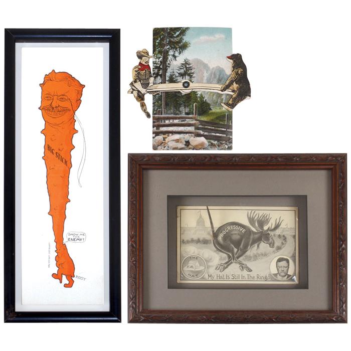 Political Theodore Roosevelt special postcards (3), Progressive Bull ...