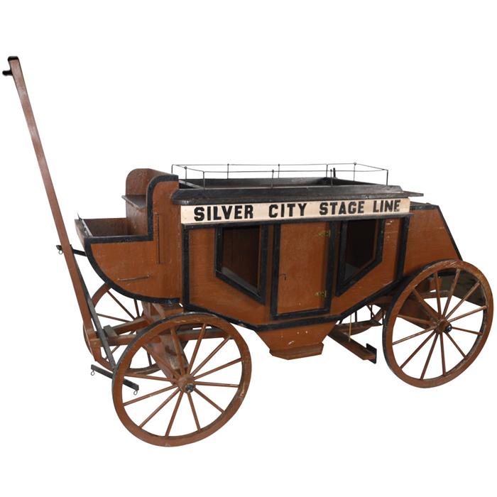 Toy, Silver City Stage Line stagecoach, hand- built plywood ...