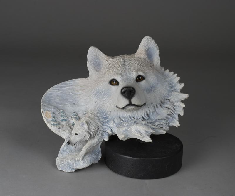 Arctic Son White Wolf Rick Cain Sculpture