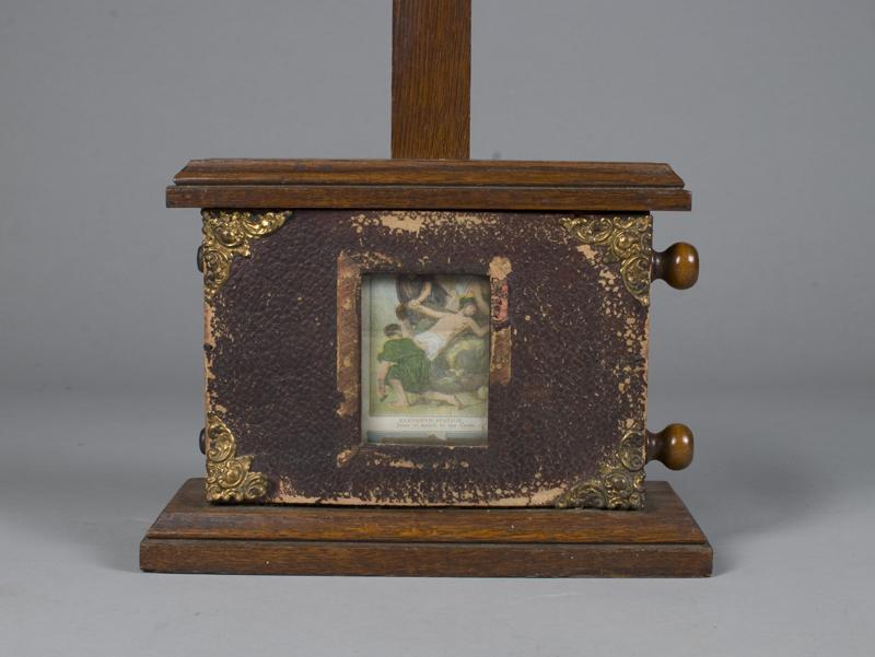 Fine Antique Wooden Cross Box with Photos