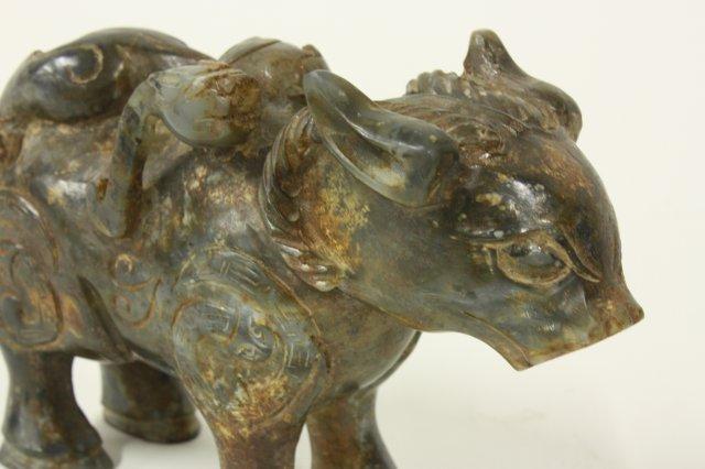 19th c. jade bull