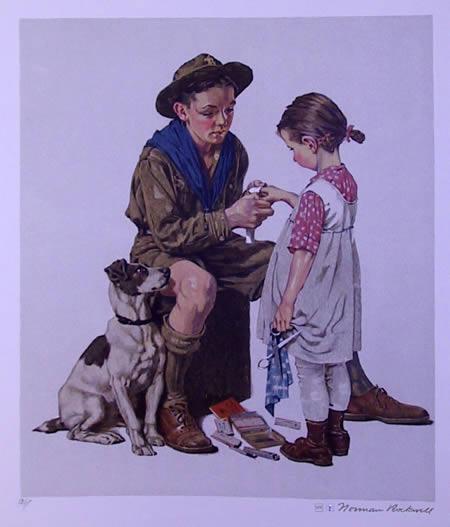 Norman Rockwell, Young Doctor, Lithograph