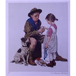 Norman Rockwell, Young Doctor, Lithograph