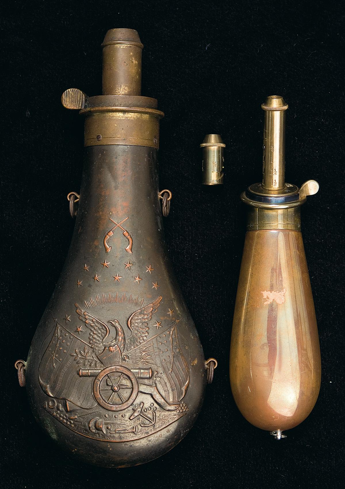 Two Fine Powder Flasks
