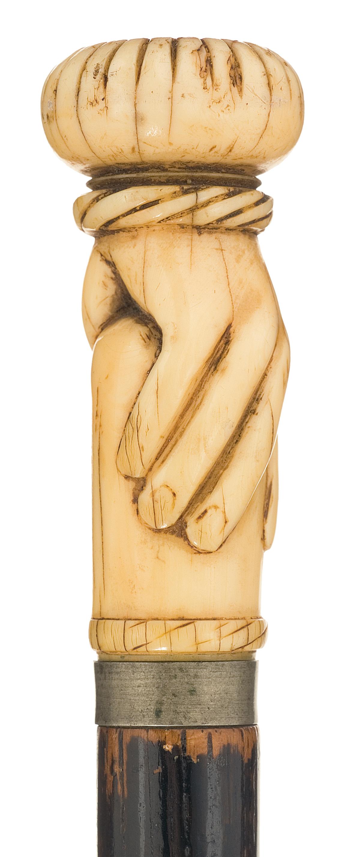 Ivory Topped Swagger Stick with Concealed Dagger