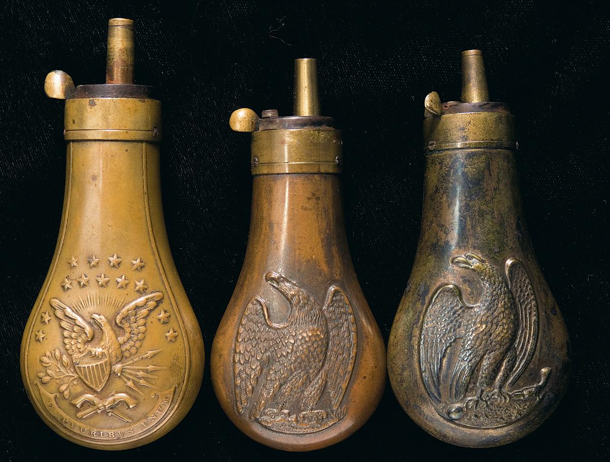 Three Eagle Powder Flasks