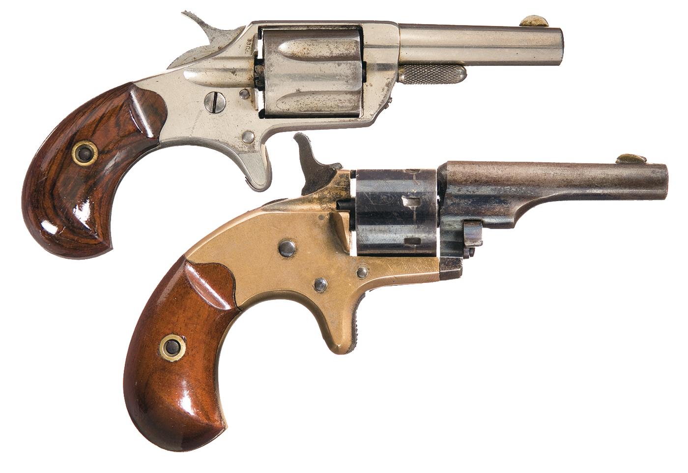 Two Colt Pocket Revolvers -A) Colt New Line 30 Etched Panel Pocket ...