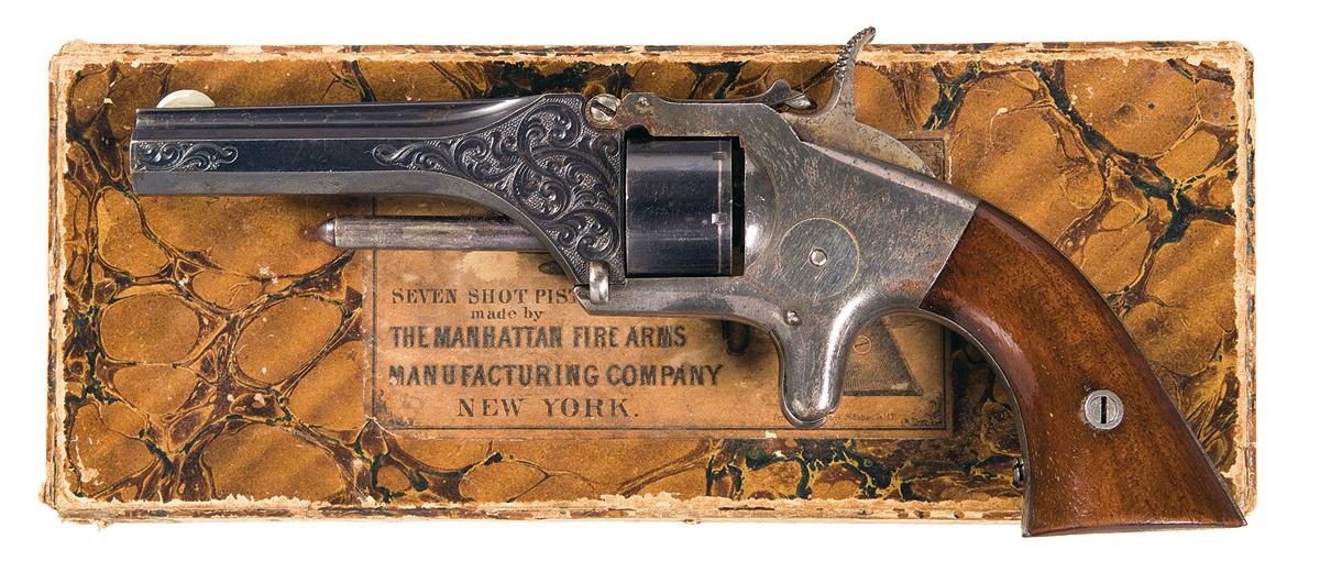 Exceptional Factory Engraved Manhattan Arms First Model 22 Caliber ...
