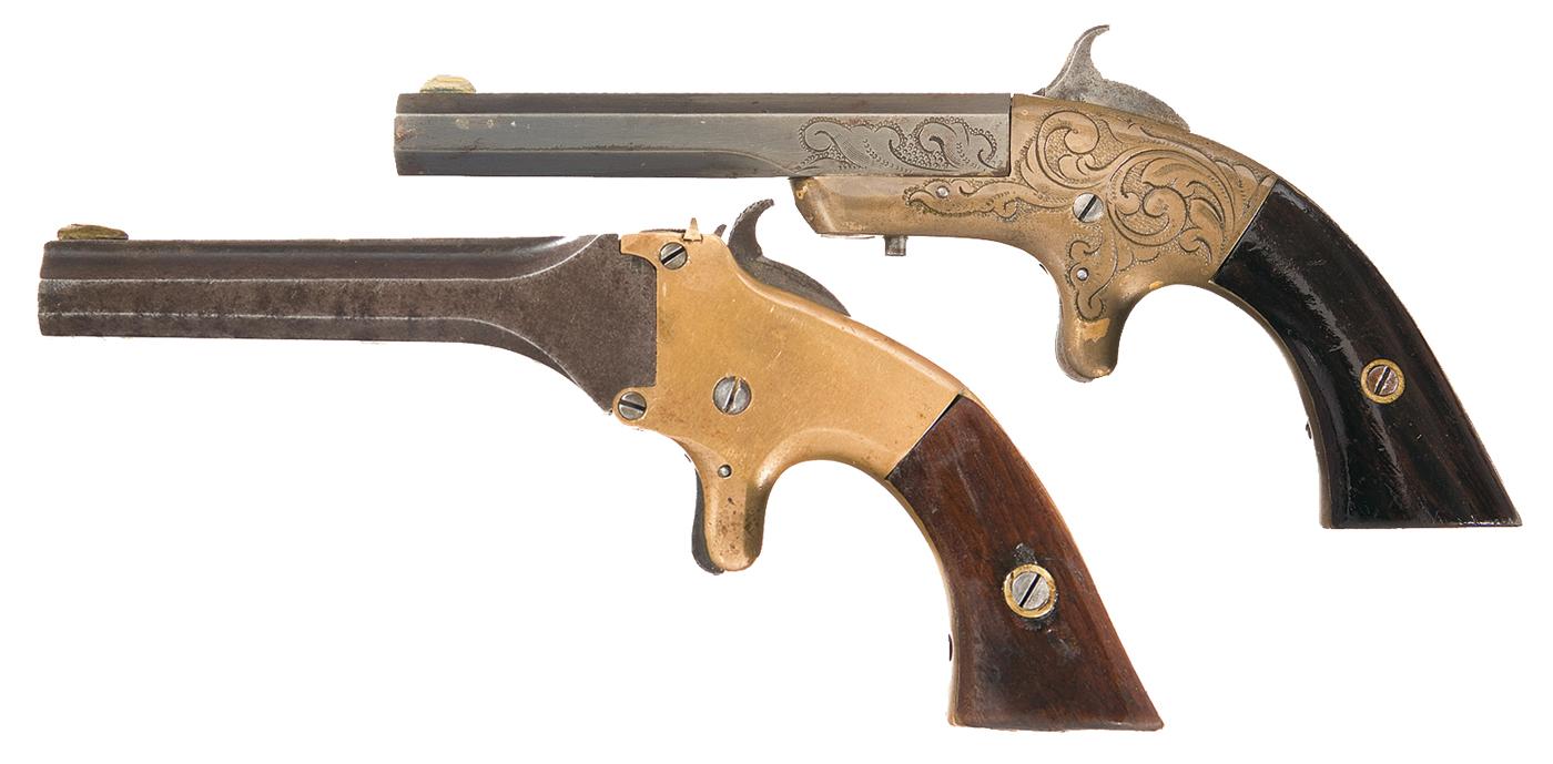 Two Single Shot American Derringers -A) Scarce Unmarked Factory ...