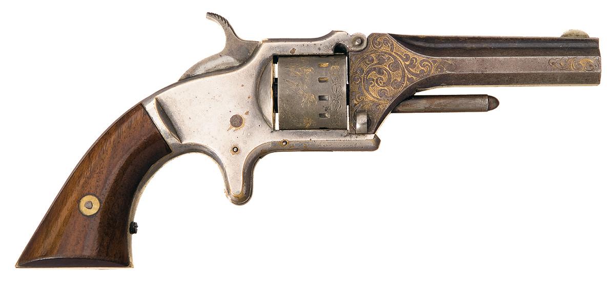 Manhattan Arms Gold Washed Second Model 22 Caliber Pocket Revolver with ...