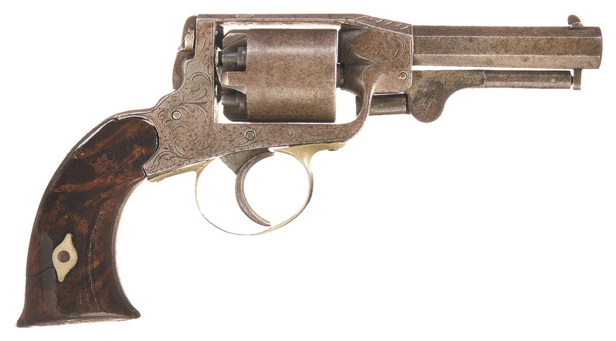 Unmarked IXL Type Pocket Model Double Action Percussion Revolver with ...