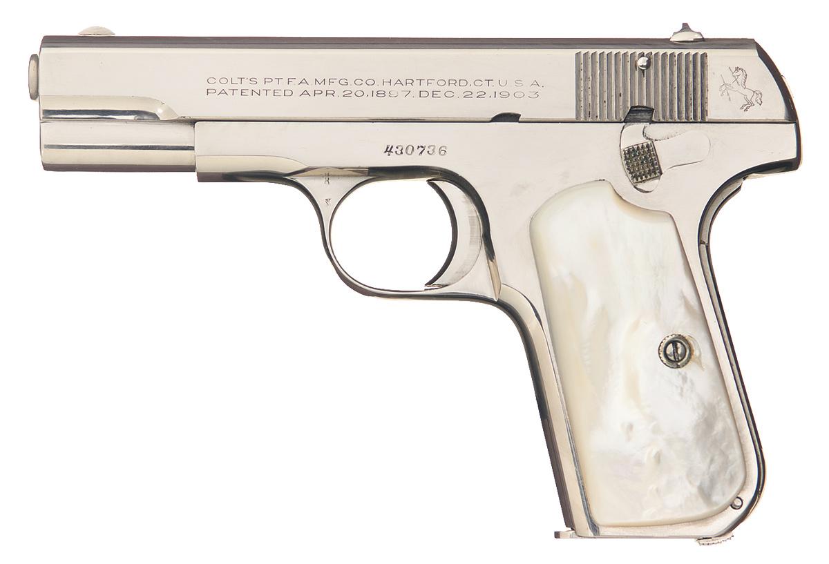 Excellent Colt Model 1903 Pocket Hammerless Semi-Automatic Pistol with ...