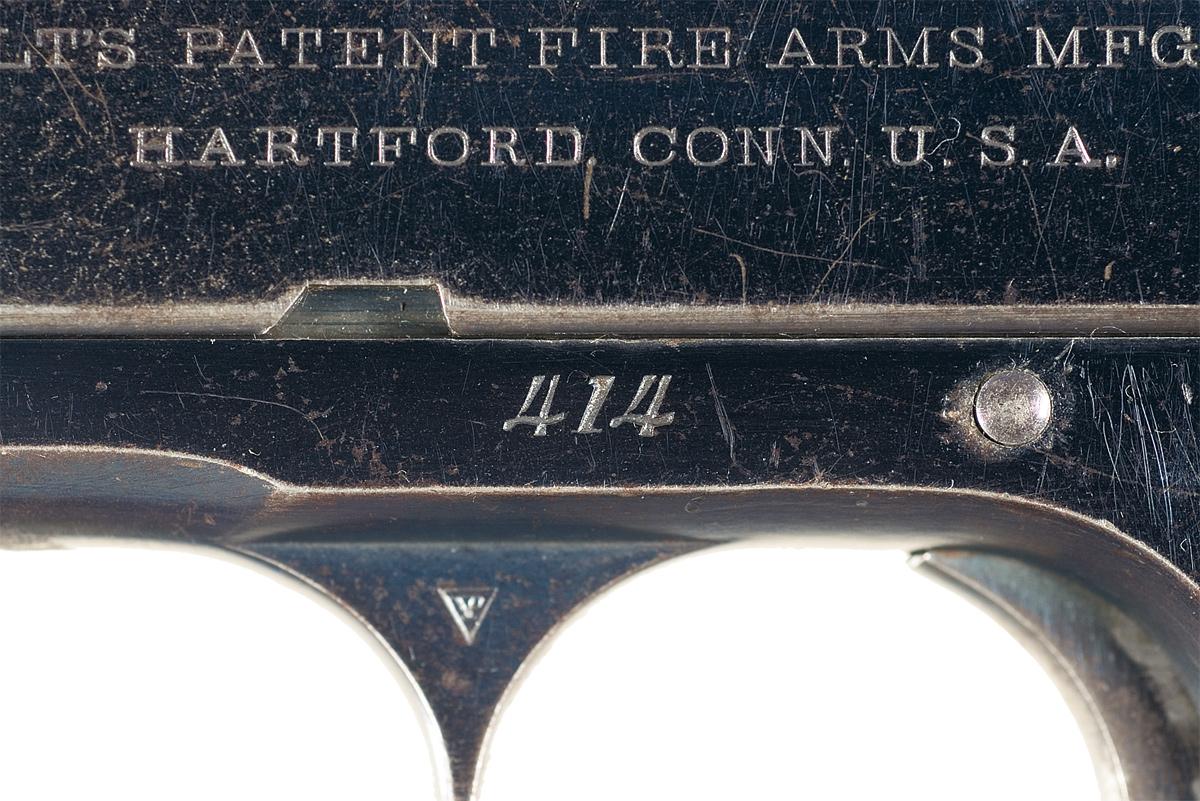Scarce Documented Three Digit Serial Number Colt Model 1905 45 Caliber ...