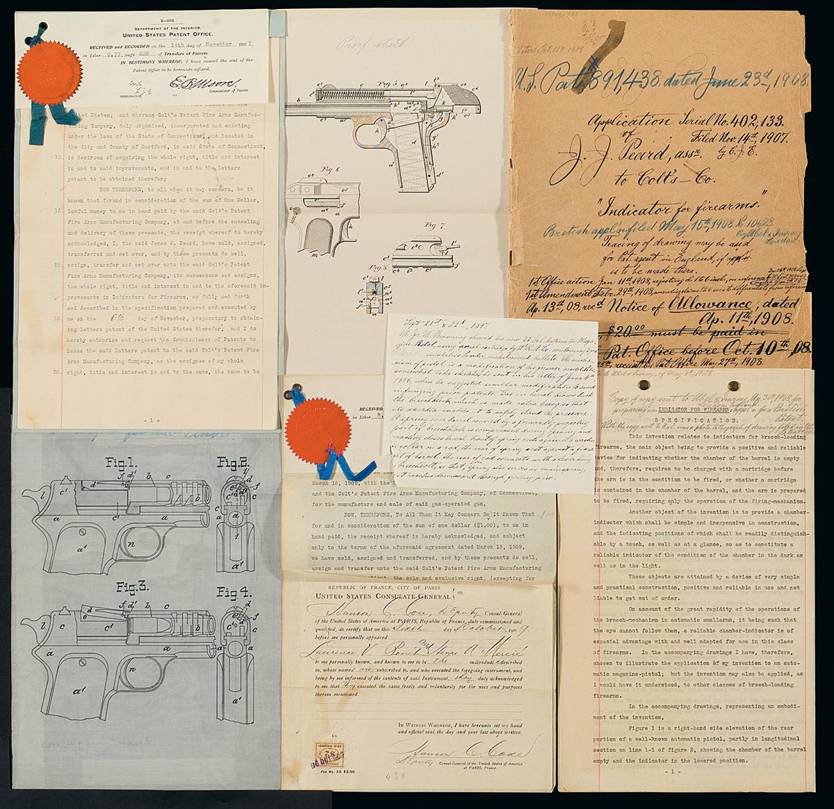 Group of Historic Patent Documents